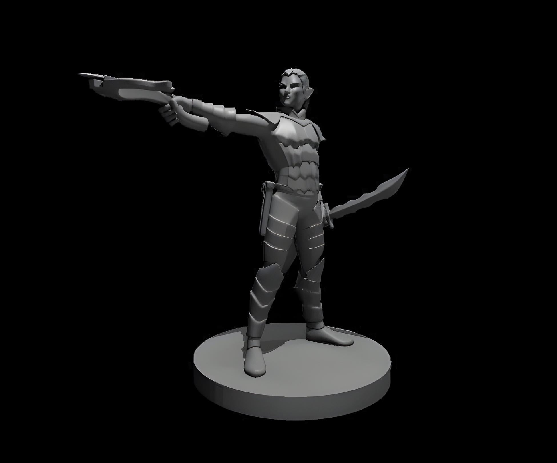 Drow miniature by MZ4250 – Planar Gateway Miniatures