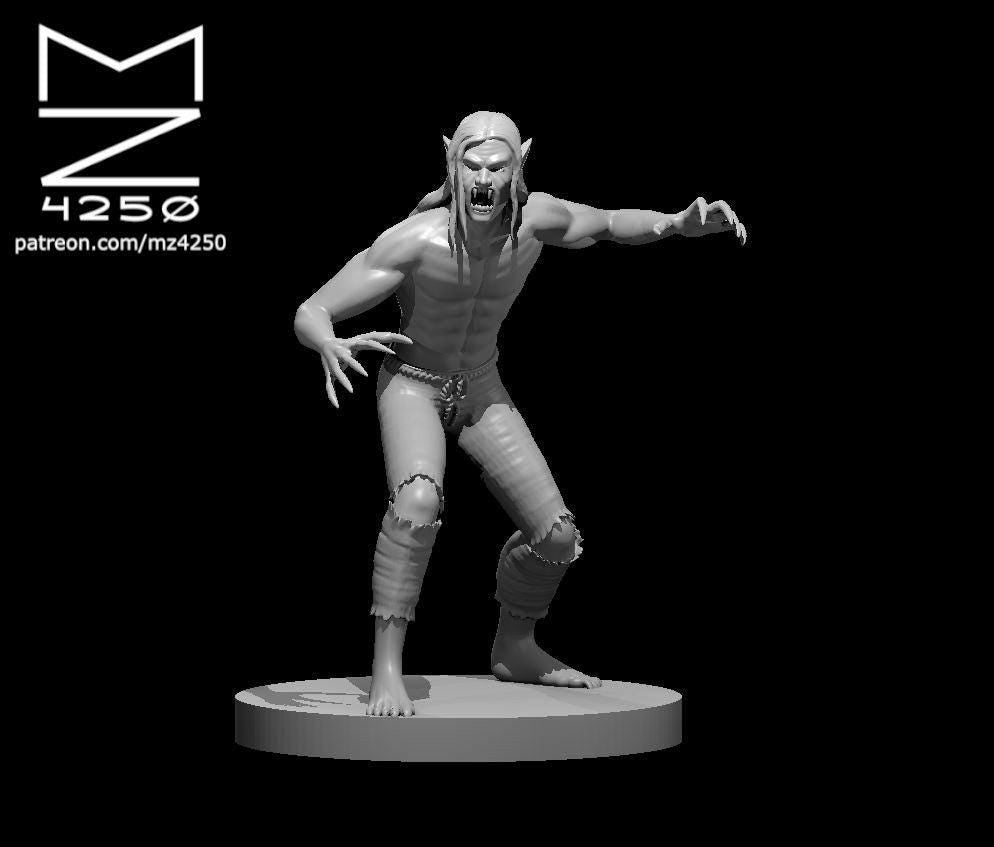 Vampire Spawn Male miniature by MZ4250 – Planar Gateway Miniatures