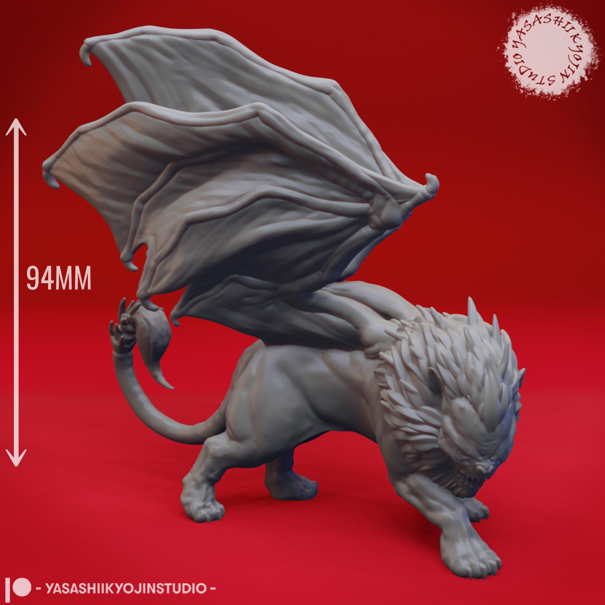 Manticore miniature by Yasashii Kyojin Studio – Planar Gateway Miniatures